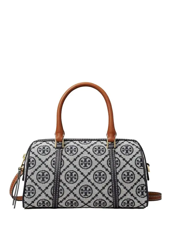 Tory Burch Petite T Monogram Jacquard Barrel Bag - Tory Navy
