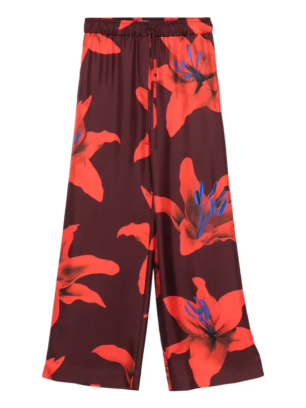 Alexander McQueen Floral-print Trousers - Red