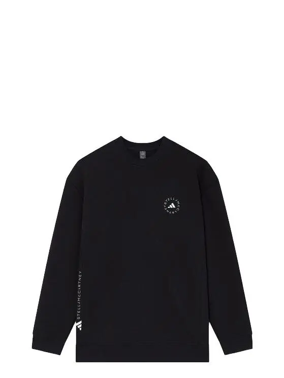 Adidas By Stella McCartney Logo Oversized Sweatshirt - Black