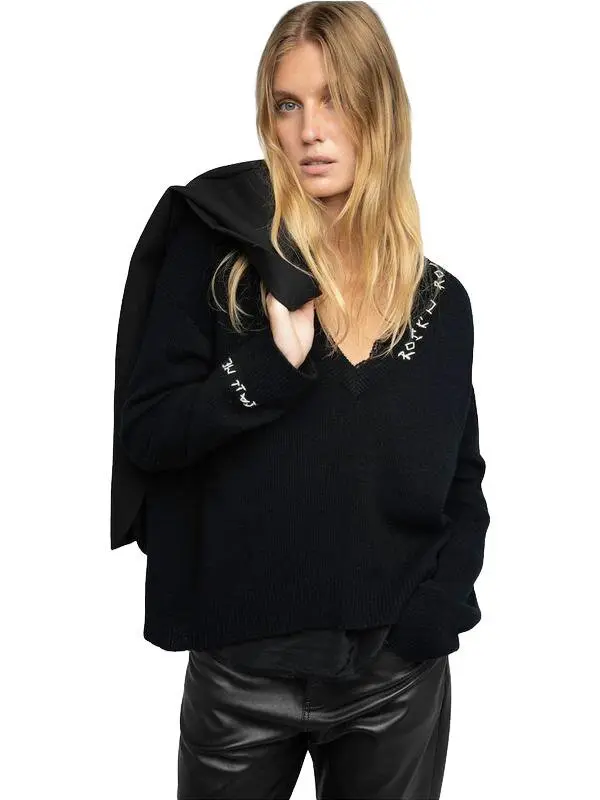 Zadig&Voltaire Miky Cashmere Sweater - Black