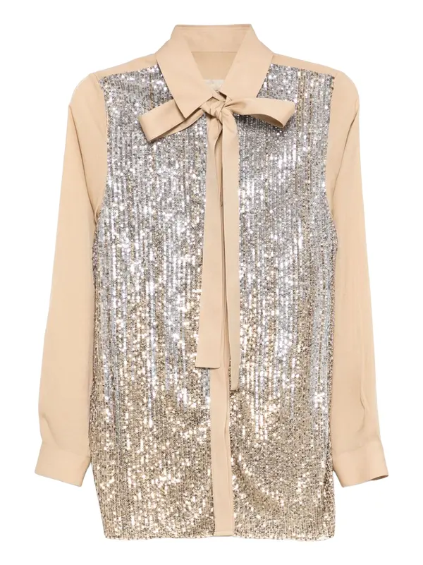 Elie Saab Sequinned Shirt - Neutrals