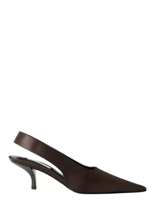 TOTEME Satin Slingback Pumps - Brown