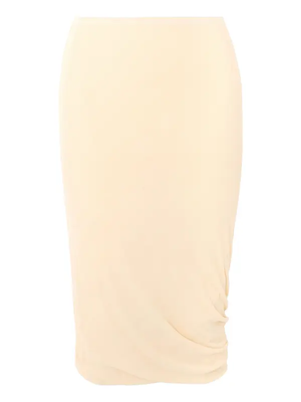 JIL SANDER Cotton-crepe Midi Skirt - Neutrals