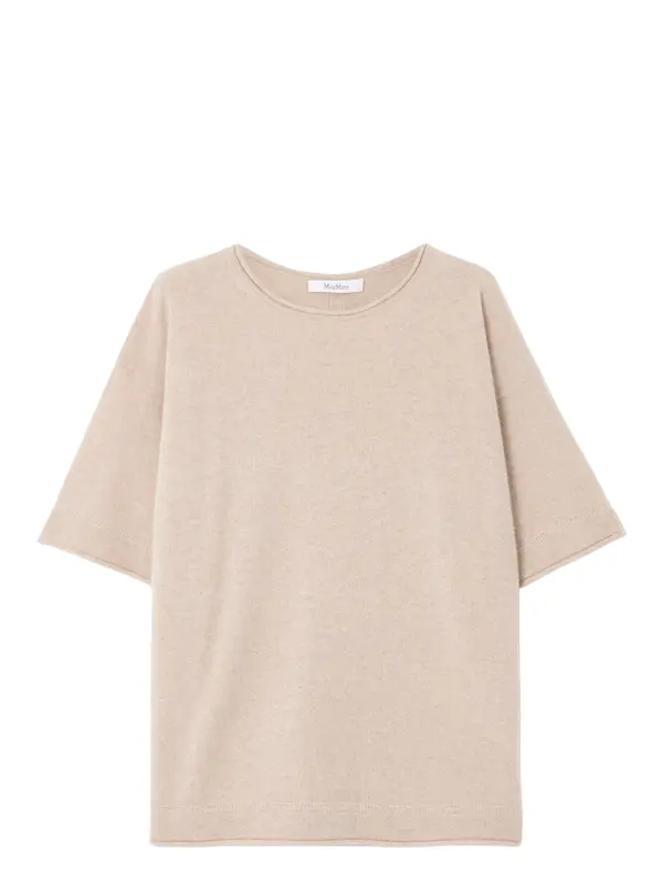 Max Mara Cashmere T-shirt - Neutrals
