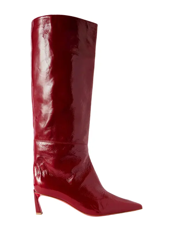 CHRISTIAN LOUBOUTIN Condorocombo 55 Patent-leather Knee Boots - Red