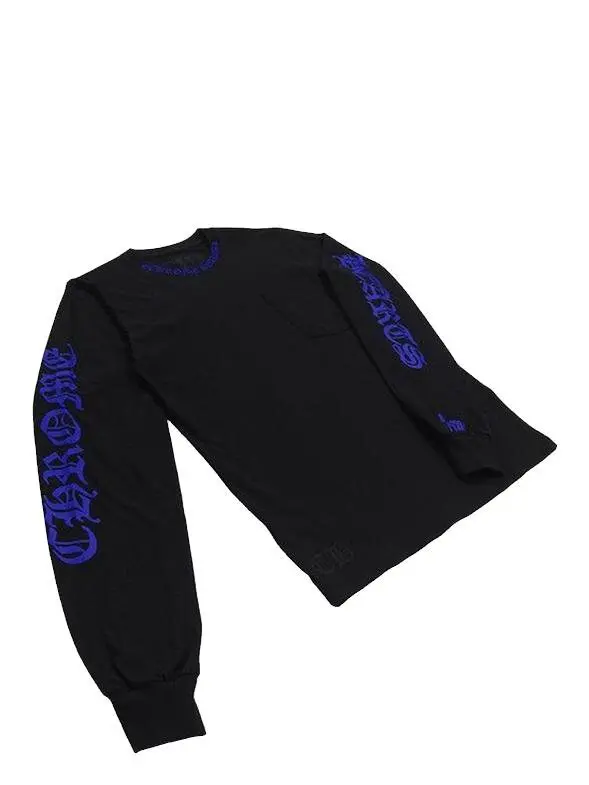 Chrome Hearts 1988 Neck Logo Long Sleeve T-shirt - Black/blue