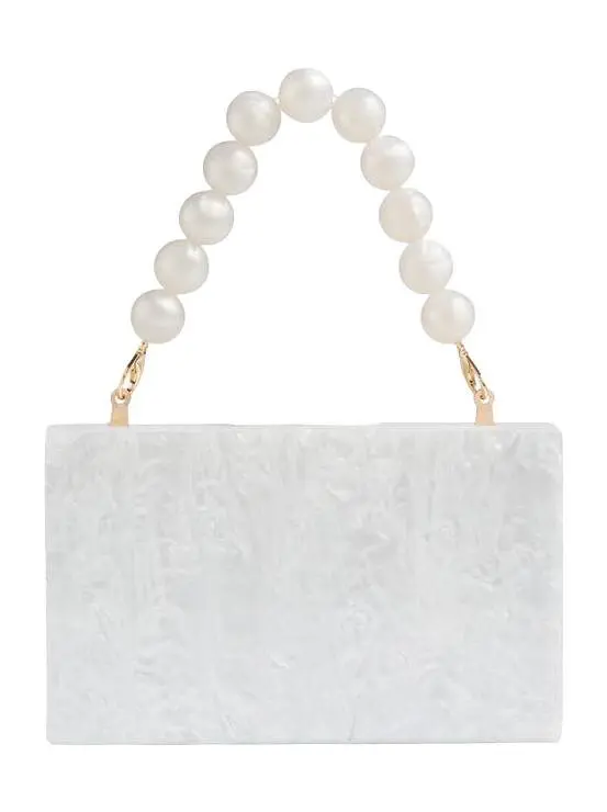 LK BENNETT Maeve Box Clutch - Ecru