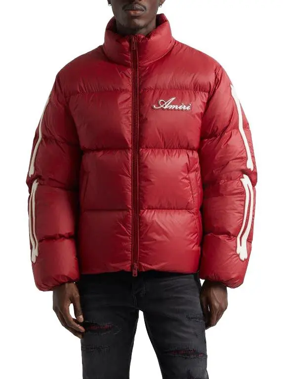 Amiri Bones Down Puffer Jacket - Deep Red