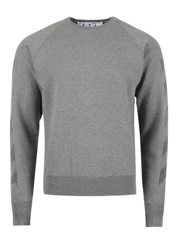 Off-White Diag Sweat It Knit Crewneck - Grey