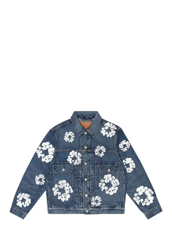 DENIM TEARS Type Ii All Over Wreath Jacket - Blue