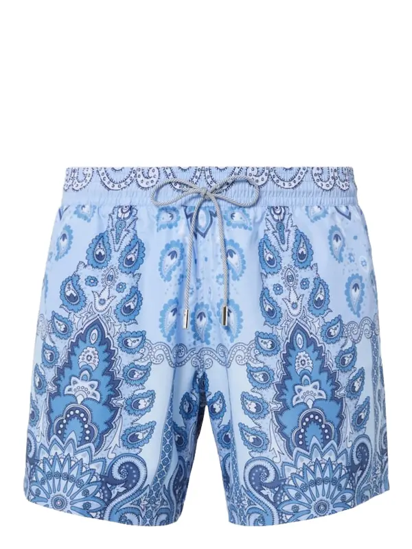 Etro Paisley Swim Trunks - Blue