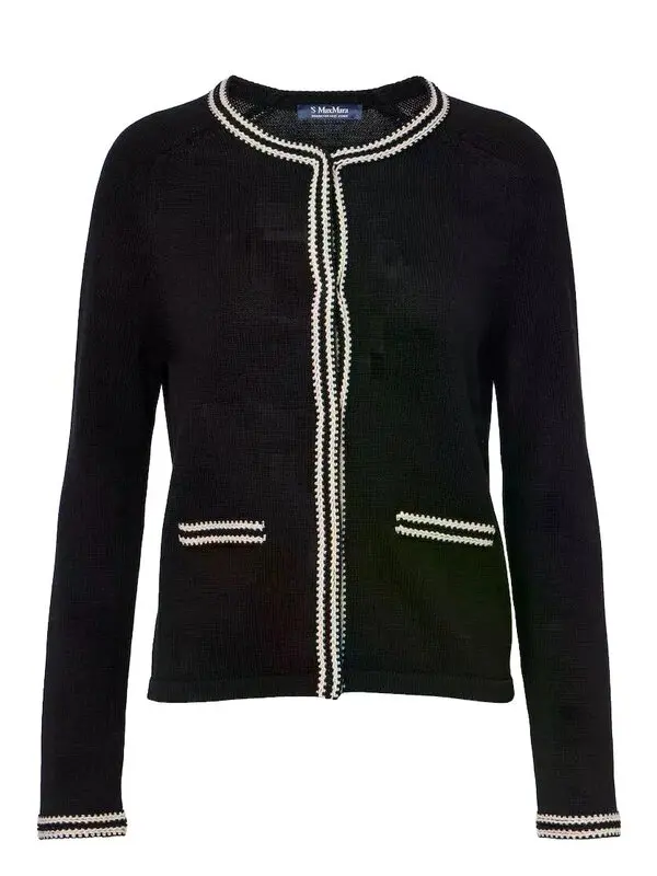 Max Mara Zenobia Cotton Cardigan - Black