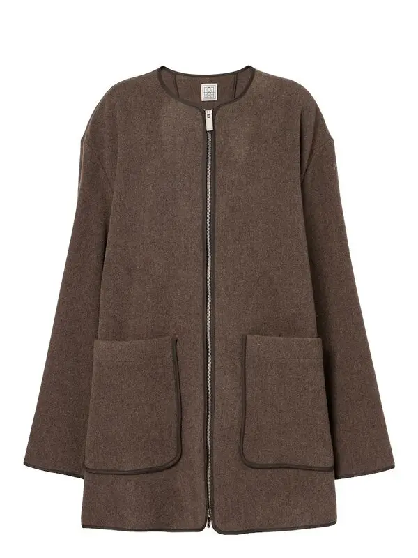 TOTEME Felted Wool-blend Jacket - Brown