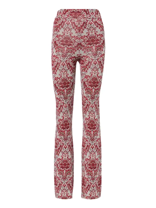 Rabanne Paisley Straight Pants - Red