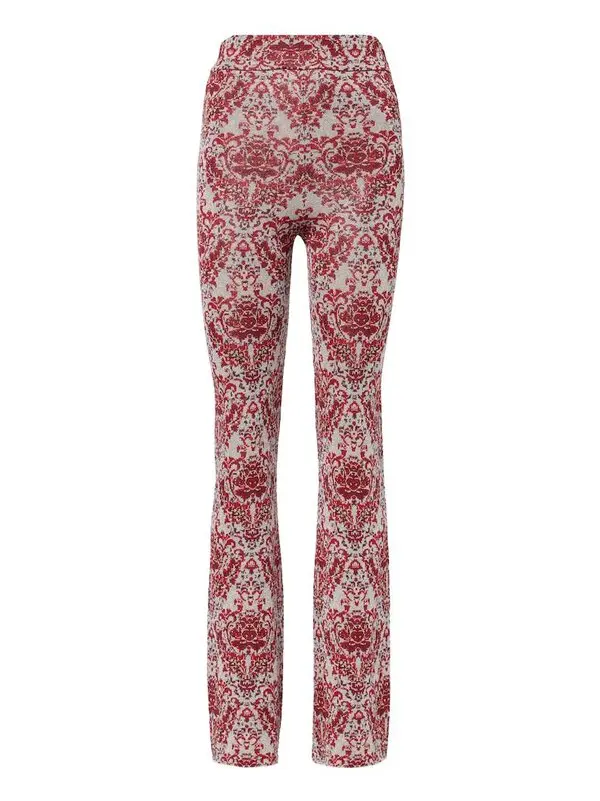 Rabanne Paisley Straight Pants - Red