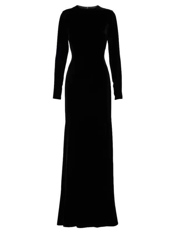 Dolce & Gabbana Velvet Gown - Black