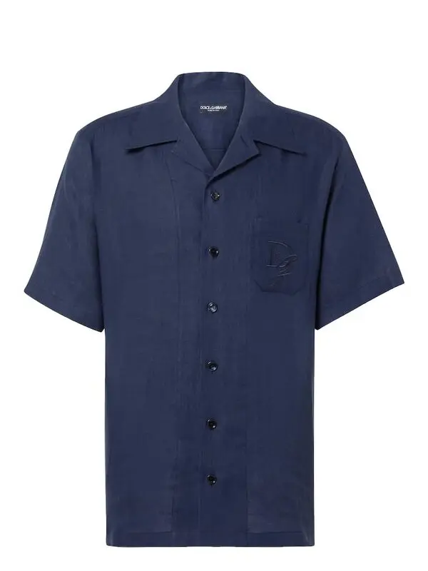 Dolce & Gabbana Dg Linen Shirt - Blue