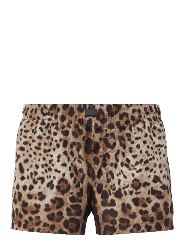 Dolce & Gabbana Leopard-print Swim Trunks - Multicoloured