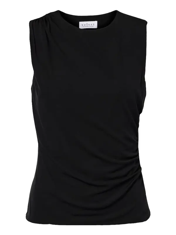 Velvet By Graham & Spencer Tabbi Jersey Top - Black