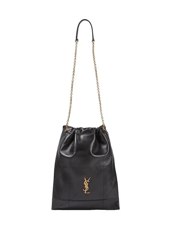 Saint Laurent Jamie Pouch Leather Shoulder Bag - Black
