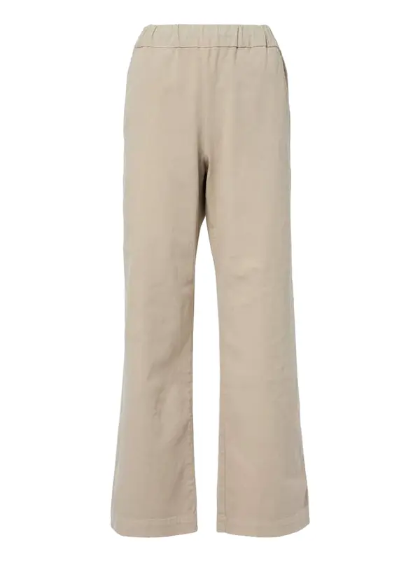 Velvet By Graham & Spencer Naya Cotton-blend Twill Straight Pants - Beige