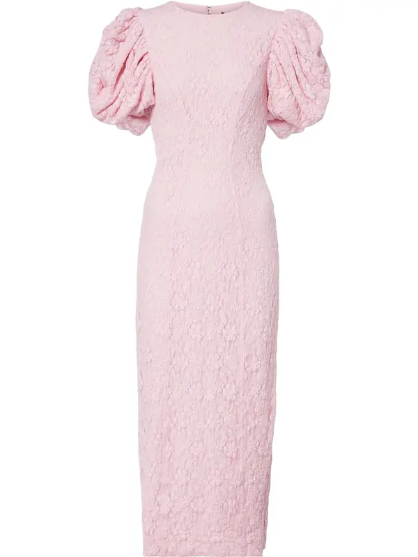 Remain Birger Christensen Lace Midi Dress - Pink