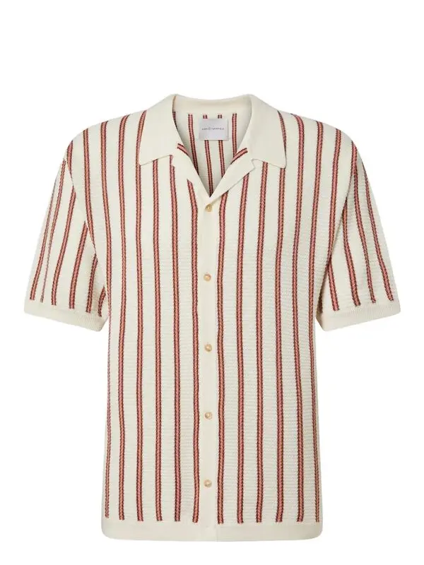 King & Tuckfield Striped Wool Shirt - Yellow
