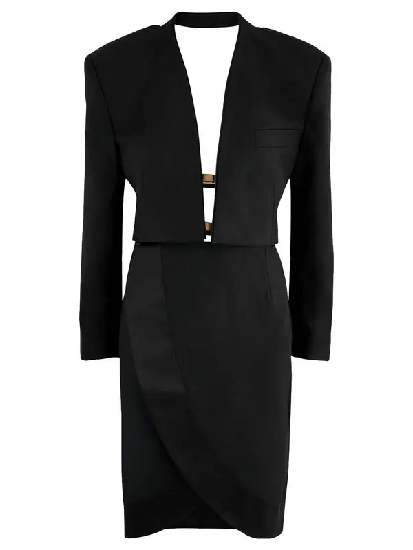 BETTTER Agnelli Open-back Wool Dress - Black
