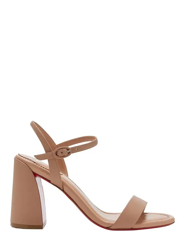 CHRISTIAN LOUBOUTIN Miss Jane 85mm Leather Sandals - Nude
