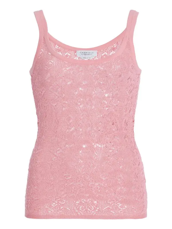 Gabriela Hearst Pontus Lace Tank Top - Pink