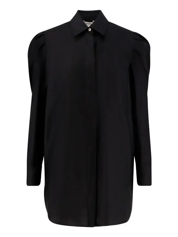 Max Mara Faraday Long Cotton Shirt - Black
