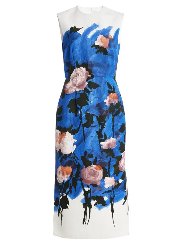 Erdem Printed Cotton-blend Midi Dress - Multi