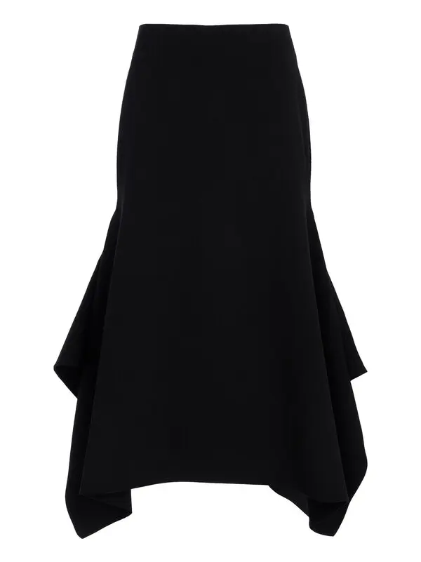 Erdem Wool Midi Skirt - Black