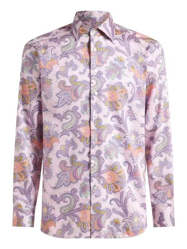 Etro Maxi Flower Paisley Shirt - Pink