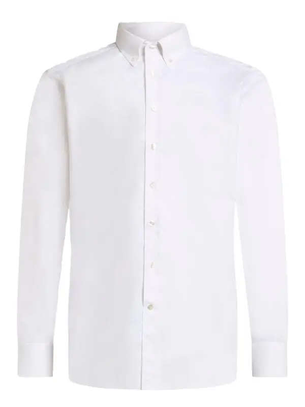 Etro Logo-embroidered Button-down Shirt - White