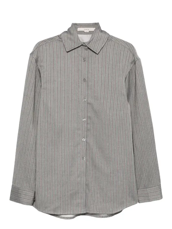 Remain Birger Christensen Herringbone-patterned Shirt - Grey