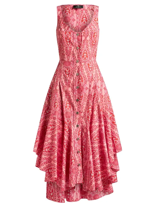 Etro Medallion-motif Sleeveless Dress - Pink