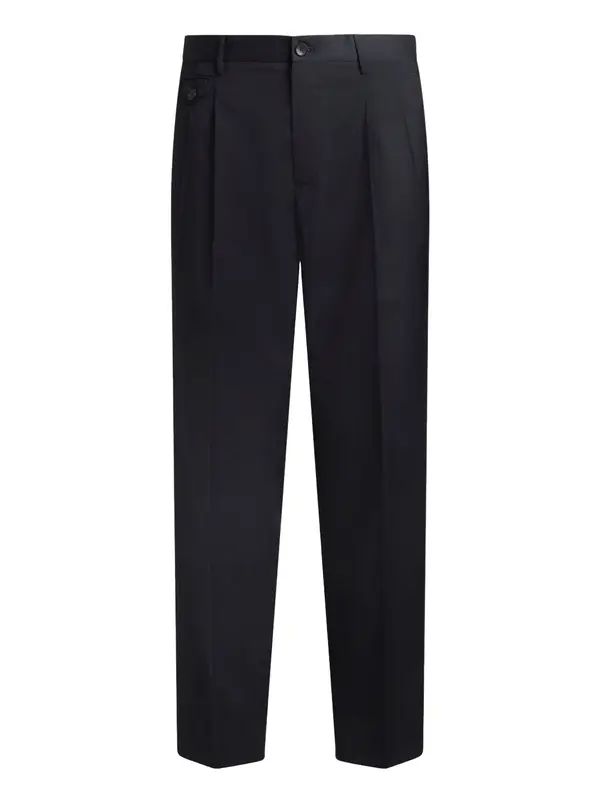 Etro Tapered Wool Trousers - Blue