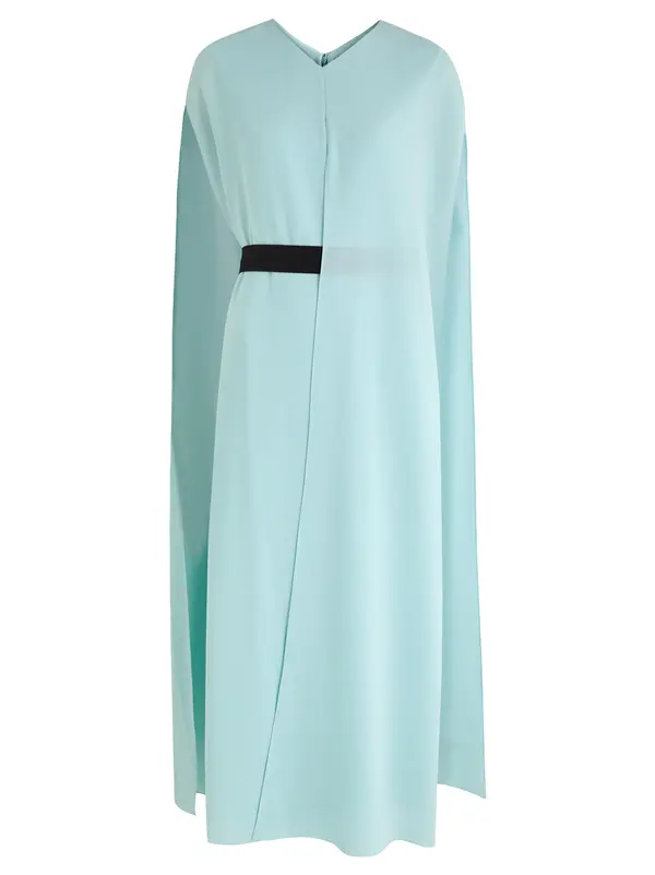 ROKSANDA Fyera Cape-effect Maxi Dress - Light Blue