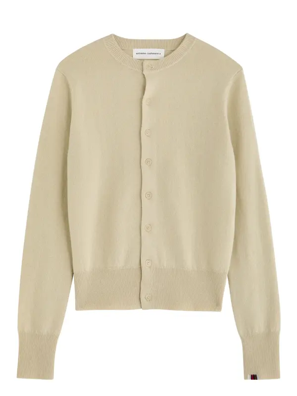 EXTREME CASHMERE X N°300 Little 2 Cashmere Cardigan - Beige