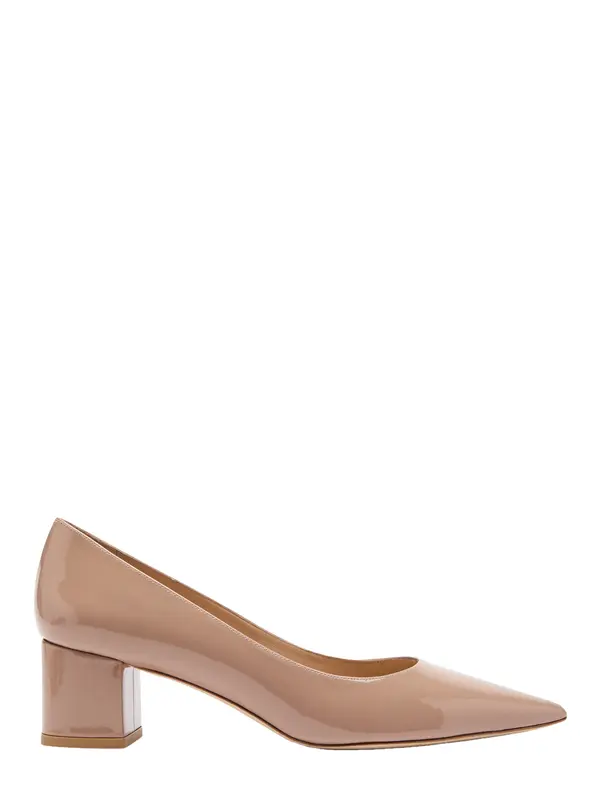 STUART WEITZMAN Power 50 Patent Leather Pumps - Nude
