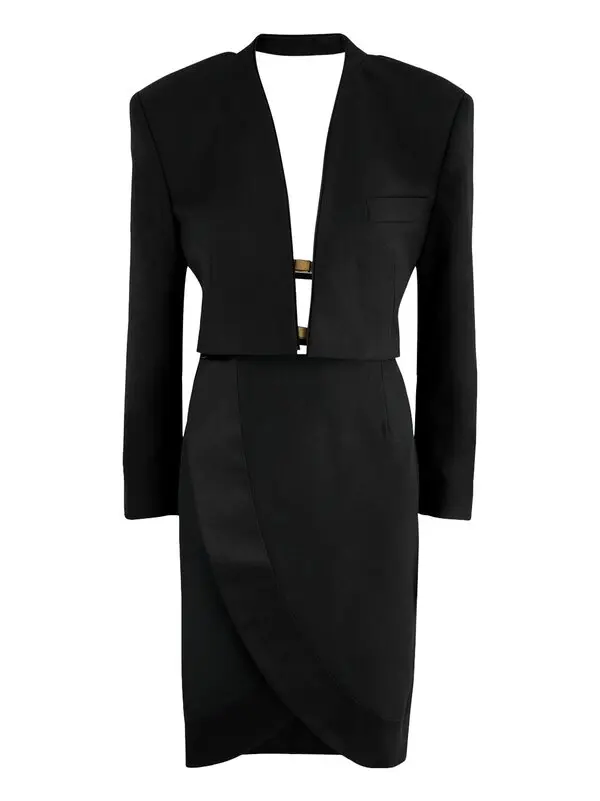 BETTTER Agnelli Open-back Wool Dress - Black