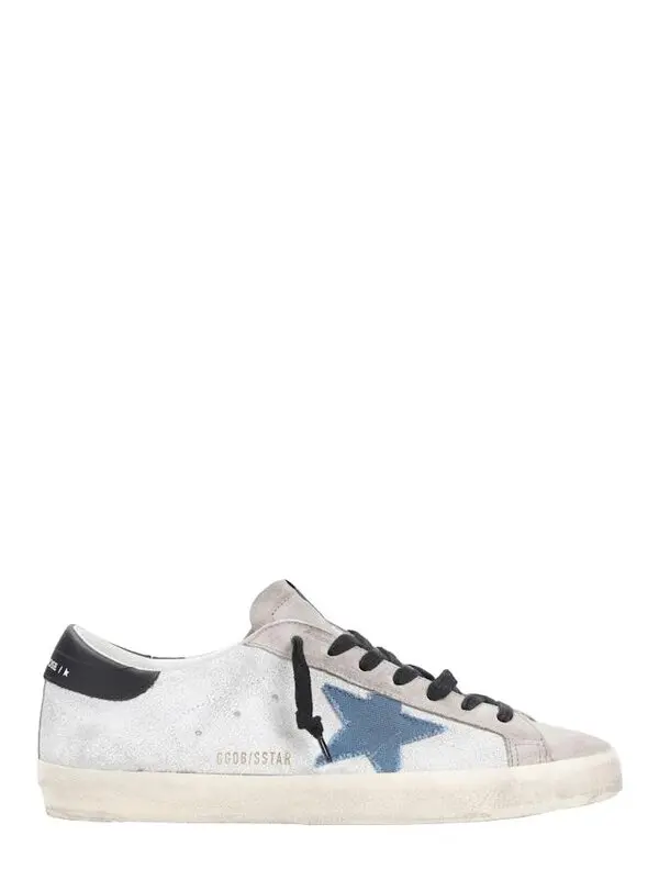 GOLDEN GOOSE Super-star Sneakers - White/blue/black