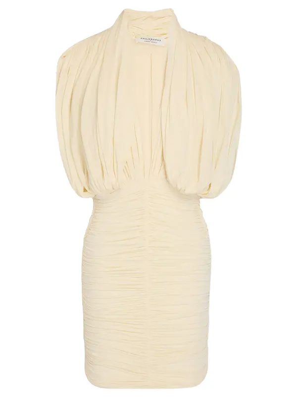 Philosophy Di Lorenzo Serafini Ruched Mini Dress - Cream