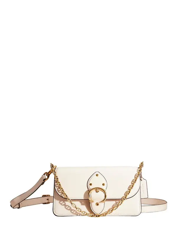COACH® Restored Beat Crossbody Clutch - Brass/chalk