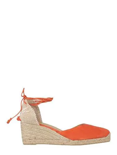 CastaÑer Leather Espadrille Sandals - Orange