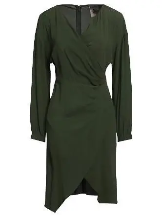 SEMICOUTURE Mini Flared Wrap Dress - Green