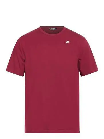K-WAY T-shirt Burgundy Size Cotton, Elastane - Red