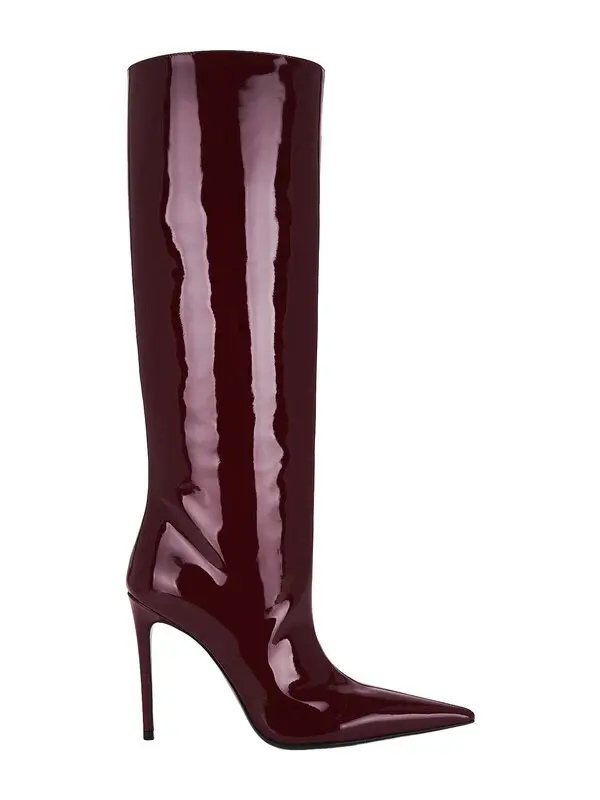 Retrofete Lyra Leather Boot - Burgundy Patent