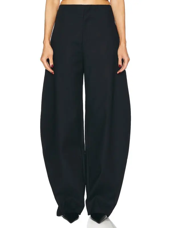 EAVES Mai Sculptural Compact Suiting Pant - Black